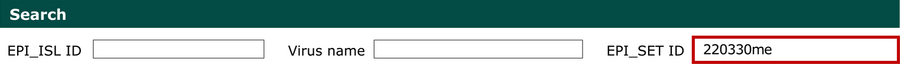 GISAID - Episet